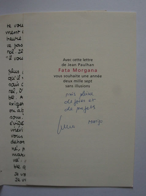 WÜNSCHE FATA MORGANA 2007. Bruno Roy Jean Paulhan Dominique Aury. EUR ...