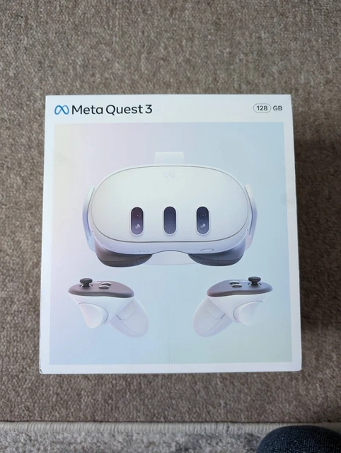 META QUEST 3 128GB Virtual Reality Headset With Controllers - New ...