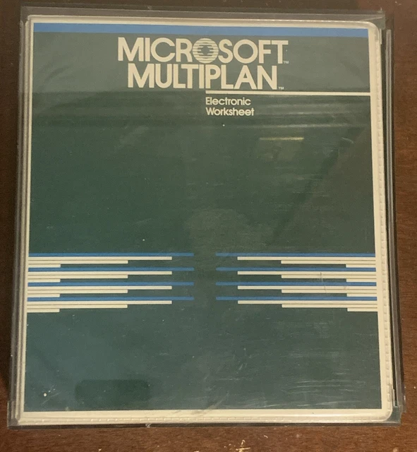 MICROSOFT MULTIPLAN ELECTRONIC Worksheet for MS-DOS 5.25” Floppy Disk ...
