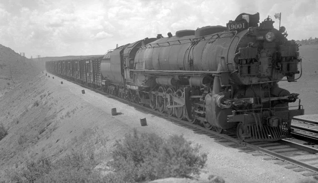 UP UNION PACIFIC train engine No 9001, type 4-12-2 Old Train Photo $9. ...