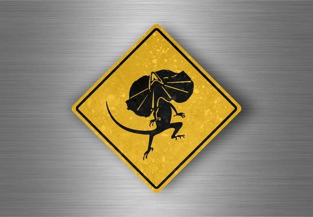 STICKER DECAL WARNING car fridge road sign warning lizard $6.73 ...
