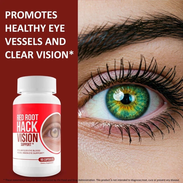 RED ROOT HACK Vision Supplement Portable Tablet 90 Pieces Natural Eye ...
