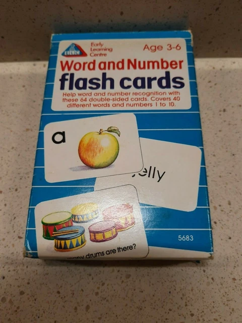 CHILDREN'S ELC WORD & Number Flash Cards Game Stocking Filler Age 3-6 £ ...