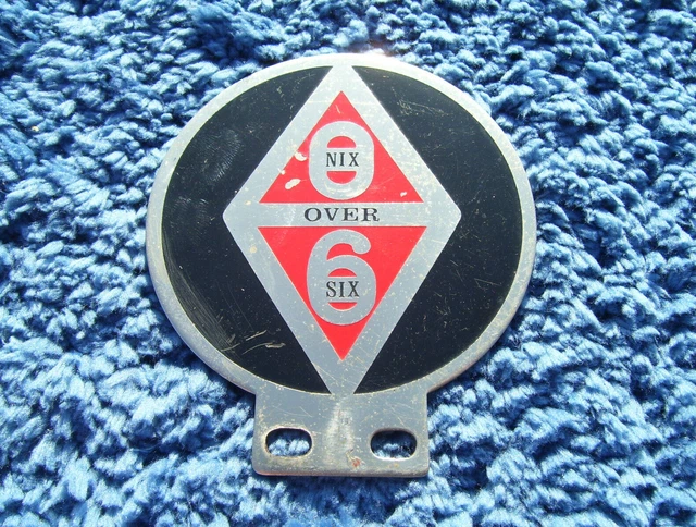 CLASSIC WOOLWORTHS NIX OVER SIX CAR BADGE - RAF PRIMUS SUPERMARINE ...