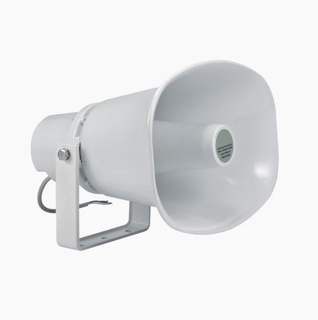OUTDOOR HORN SPEAKER 15-30W 100V IP66 ABS Body IP65 Metal Bracket ...