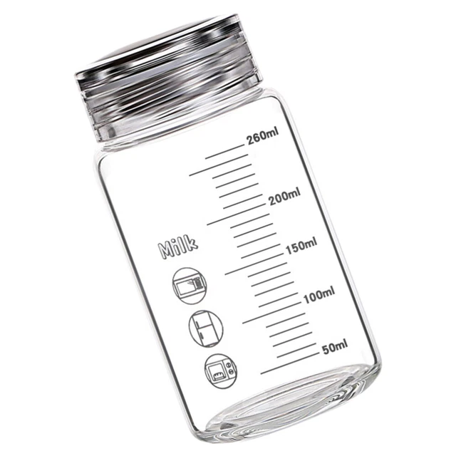 LIQUID MEASURING CUPS Graduated Glass Wide Mouth Water Bottle £17.62 ...