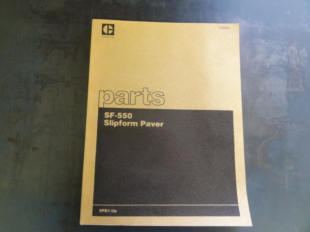 CATERPILLAR CAT SF-550 Slipform Paver Parts Manual 5PD KEBP0053 $49.95 ...