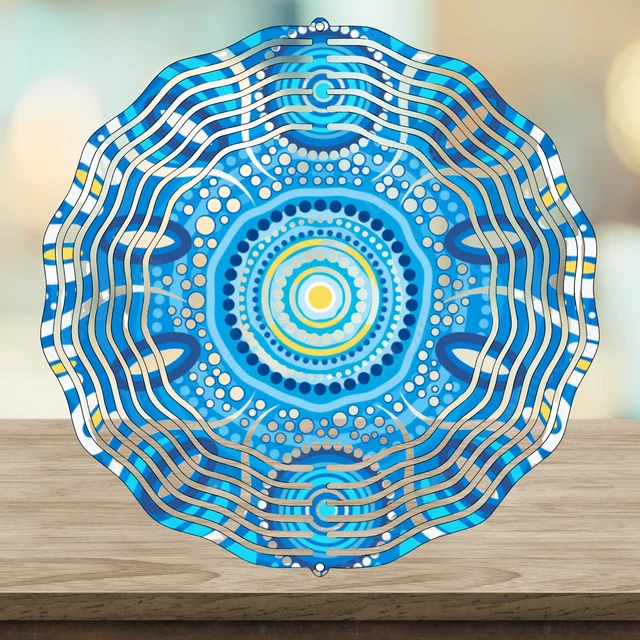 CUSTOM WIND SPINNER - Aboriginal Art #3 $31.95 - PicClick AU