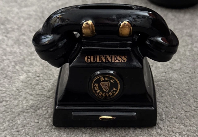 VINTAGE COLLECTIBLE GUINNESS Advertising Ceramic Vintage Telephone ...