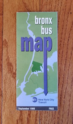 VINTAGE 1974 NYCTA Mabstoa Nyc Bronx Bus Map Mta New York City Transit ...