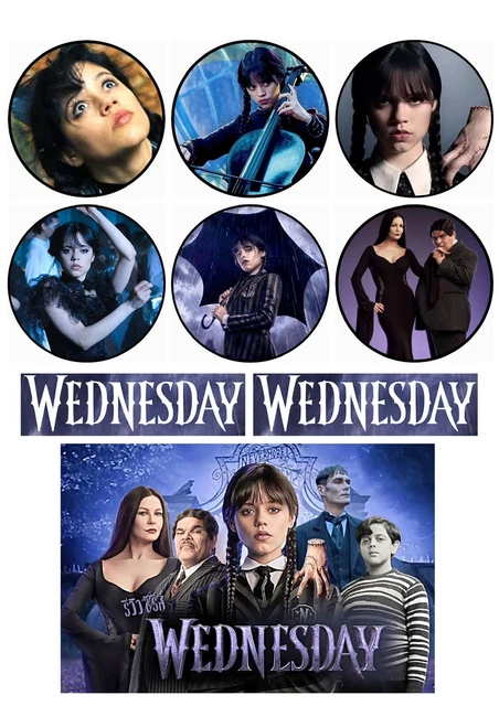 WEDNESDAY ADDAMS EDIBLE cake topper SET $8.34 - PicClick