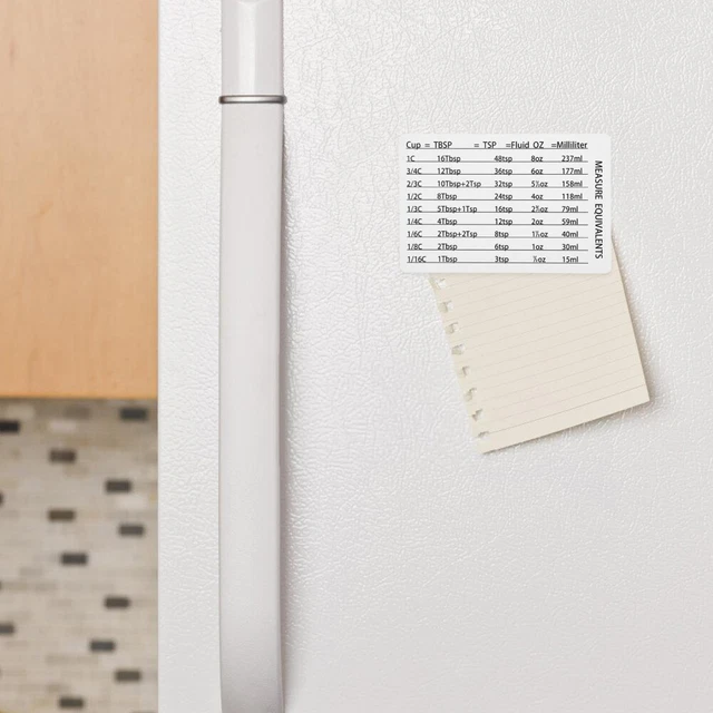 KITCHEN MEASUREMENT CONVERSION Chart Magnet Scale Comparison Table £5. ...