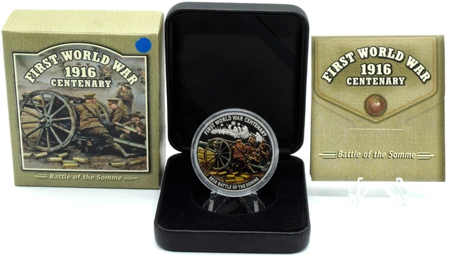 SILVER PROOF COIN World War 1 Battle of Somme 2016 $10 Solomon Island ...