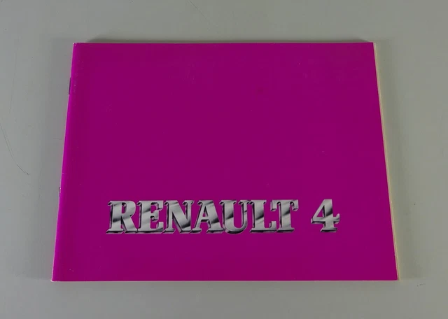 Betriebsanleitung Handbuch Renault R4 Tl Gtl F4 F6 Stand 06 1982 Eur 69 90 Picclick De