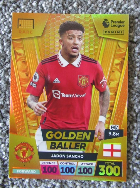 ADRENALYN XL PREMIER League 2023 Jadon Sancho Man Utd Golden Baller ...