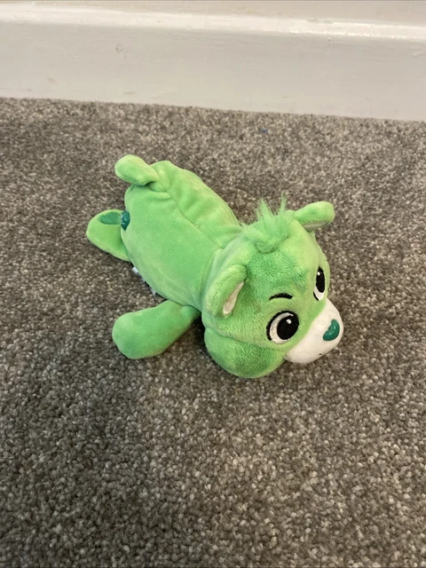 CUTETITOS CARE BEARS Good Luck Bear Green Plush Beanie Four Leaf Clover ...