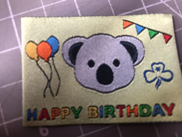 GIRL GUIDES / Scouts Koala Happy Birthday $1.73 - PicClick