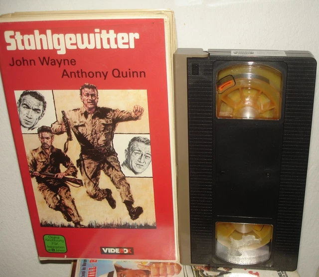 STAHLGEWITTER VHS JOHN Wayne Anthony Quinn Kriegsfilm Rarität EUR 5,00 ...