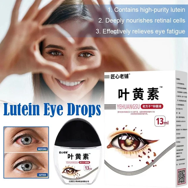 LUTEIN ANTIBACTERIAL LIQUID, Eye Drops for Relieve Fatigue Itchy ...