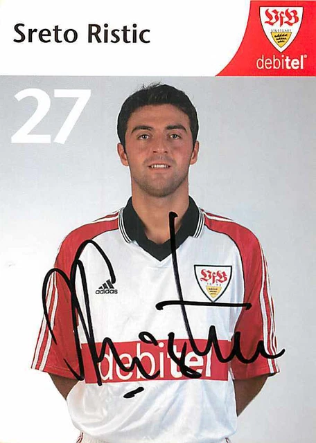 SRETO RISTIC VFB Stuttgart Autogrammkarte AK 1997 Bundesliga Sturm EUR ...