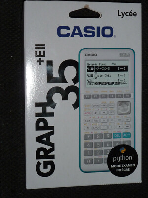 CALCULATRICE CASIO GRAPH Graphique 35E+II Mode Examen + Menu Python ...