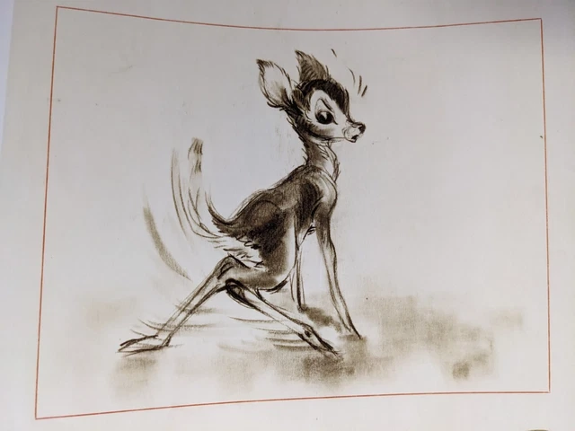 BAMBI ANIMATION CEL Art MODEL SHEET Walt Disney Production Art ...