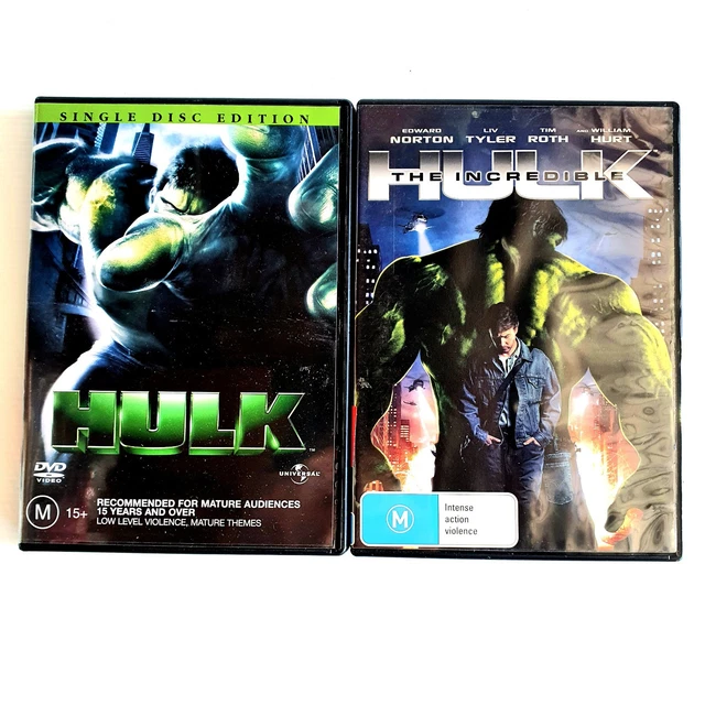 HULK + THE Incredible Hulk DVD 2 x Movie Bundle, Marvel, Region 4 VGC ...