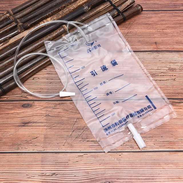 1X1000ML MEDICAL MALE Urine Bag Anti-Reflux Urine Collector Bag Urinary ...