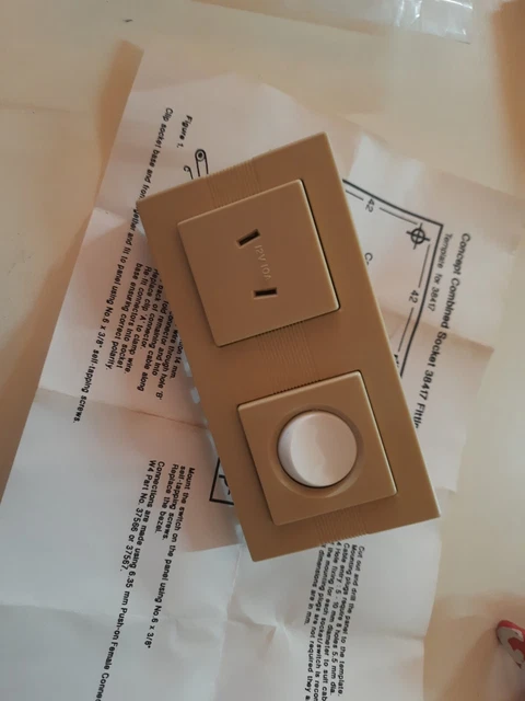 CARAVAN MOTORHOME BOAT 12 Volt Socket And Switch In Beige £12.00 ...