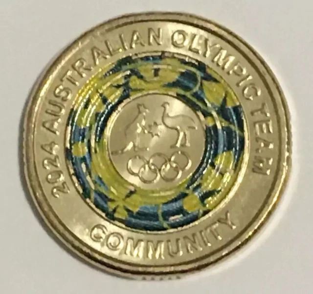 WOOLWORTHS 2024 $2 Olympic Coin - COMMUNITY (UNCIRCULATED IN 2"x 2 ...