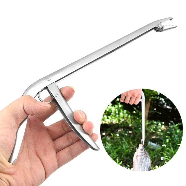 STAINLESS STEEL UNHOOKING Device Fish Clamp Catch Fishing Hook Remover ...