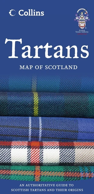 Tartans Map Of Scotland Collins Pictorial Maps £8 91 Picclick Uk