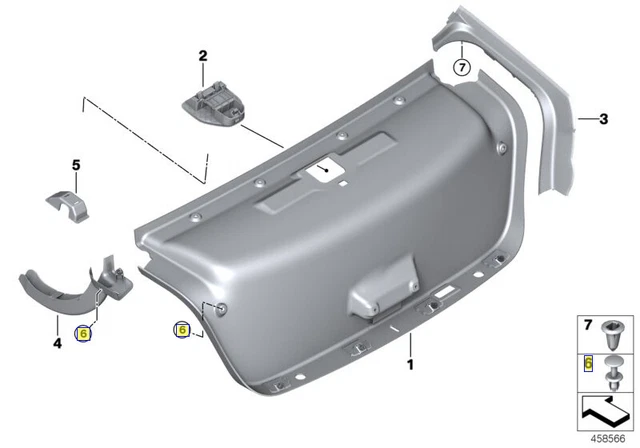 BMW CORPS CHÂSSIS Bordure Plastique Expansion Rivet Prise Pince ...