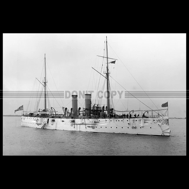PHOTO B.004361 USS CINCINNATI C-7 US NAVY PROTECTED CRUISER BATTLESHIP ...