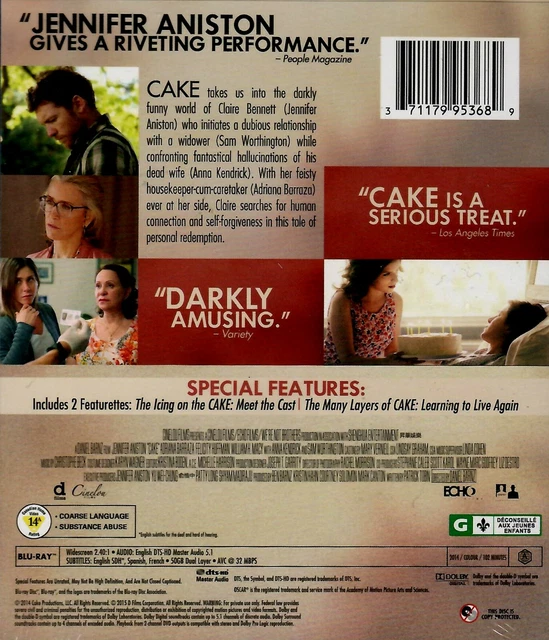 CAKE - JENNIFER Aniston, Anna Kendrick, Adriana Barraza, - New BluRAY $9.49 - PicClick CA