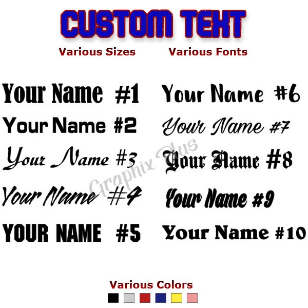 CUSTOM DECAL STICKER Vinyl Lettering Personalized Text Window Wall Car ...