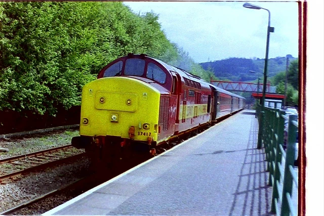 35MM RAILWAY COLOUR Negative Class 37 417 at Ystrad Mynach £1.95 ...