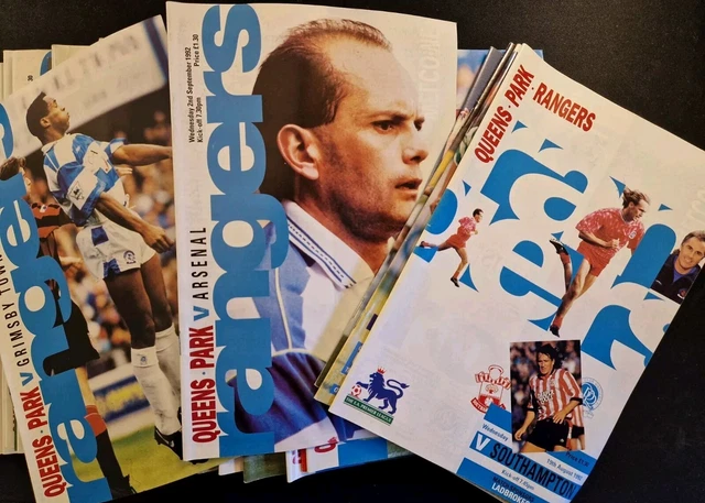 QUEENS PARK RANGERS - Football Programmes + Binders + Support Rods ...