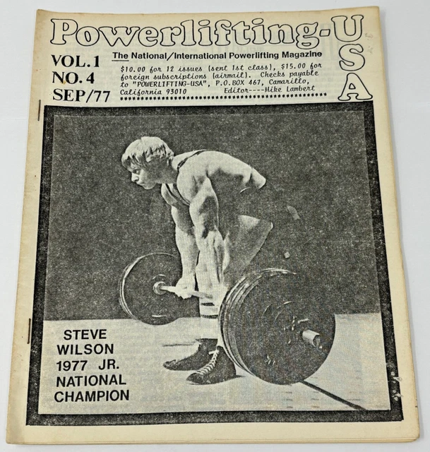 POWERLIFTING USA BODYBUILDING Magazine Issue #4 September 1977 Steve ...