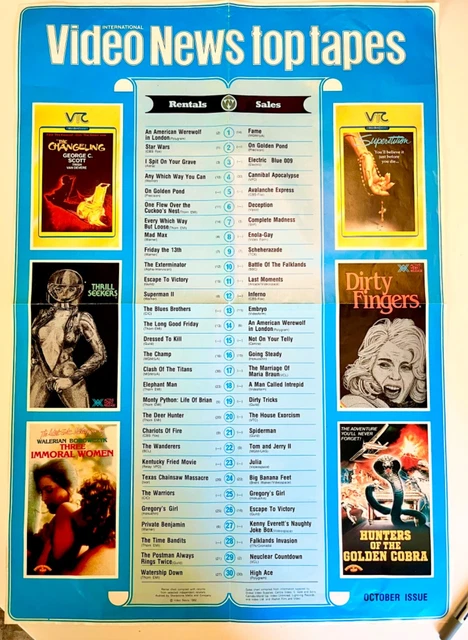 PRE CERT / Video Magazine /Chart Poster / October 1982 / Rare £5.92 ...