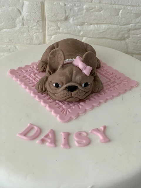 EDIBLE FRENCH BULL Dog Frenchie Cake Topper Decoration Birthdays Any ...
