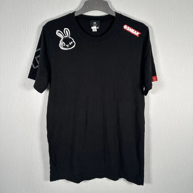 SNEAK ENERGY STREAMER V2 Black T Shirt Bunny Rabbit Logo Graphic Tee ...