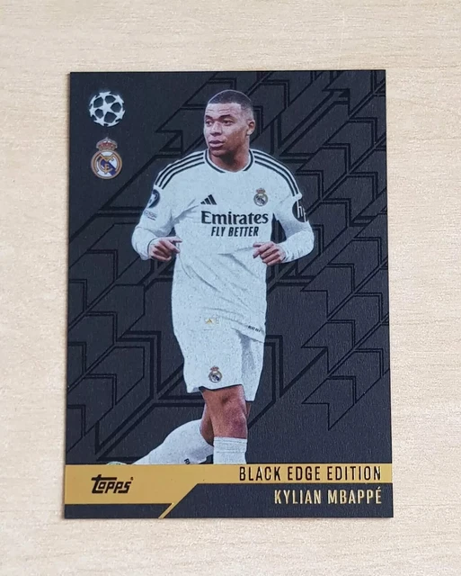 KYLIAN MBAPPE BLACK Edge Edition Card # BE7 - Topps Match Attax 2024/25 ...