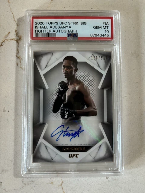 2020 TOPPS UFC Striking Signatures Auto Israel Adesanya 271/517 STS-IA ...