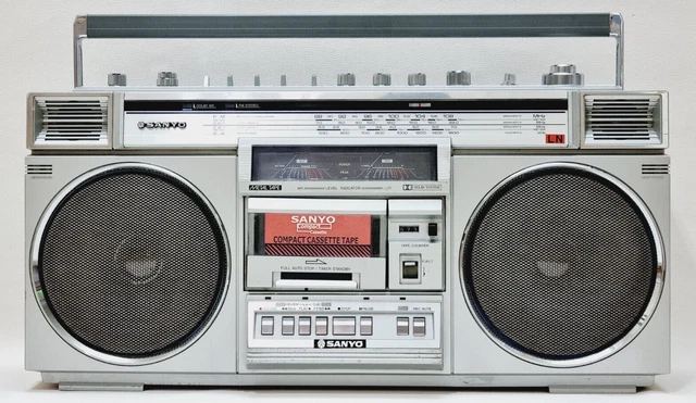 BOOMBOX VINTAGE SANYO M-X720K RARE cassette emblématique ghetto-blaster ...