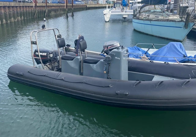 RIB BOAT, 4.8M, Piranha, 60hp, Evinrude outboard engine £4,000.00 ...