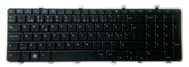 GENUINE QWERTY NORDIC keyboard DELL Inspiron 1764 1749 /0NR6NJ /DE161 ...
