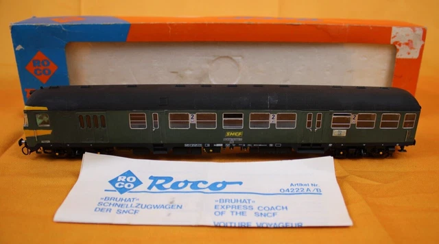 ROCO 44220A HO Gauge/1:87 Scale SNCF 2nd Class Express Coach Control ...