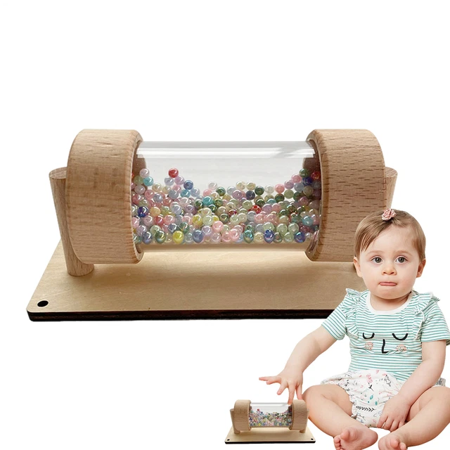 SIMULATION PIPE TUBES Educational Wooden Rainmaker Toy Montessori Board ...