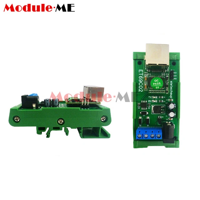RS485 TO ETHERNET TCP/IP Converter MQTT Modbus RTU Module With Rails New £14.99 - PicClick UK